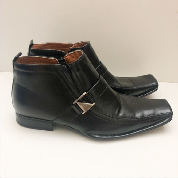 Delli Aldo | Shoes | Delli Aldo Square Toe Dress Ankle Boot Shoe Black ...